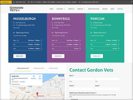 Complete Makeover for Gordon Vets Website Design